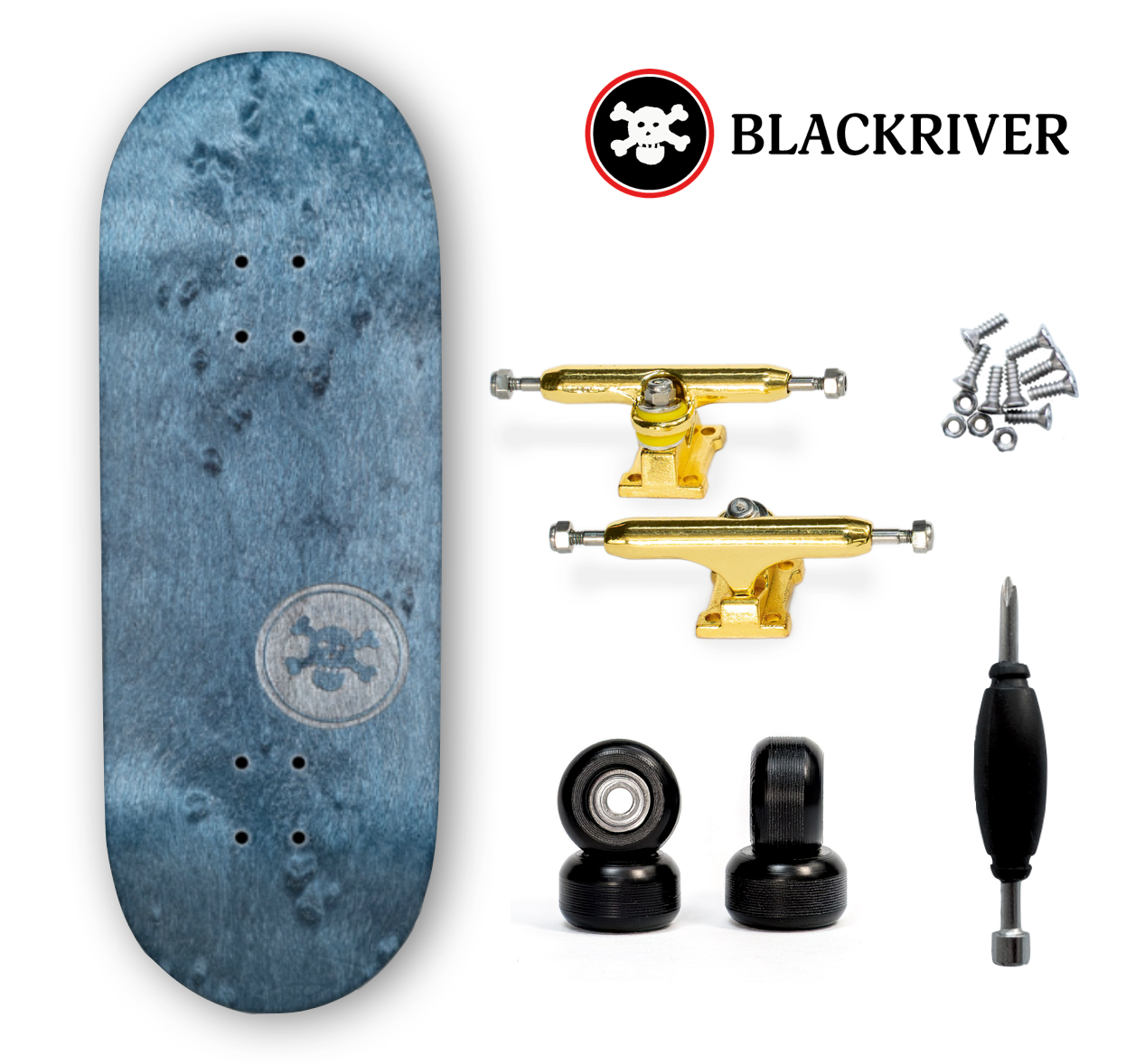 Blackriver Fingerboard de 33,3mm - "BR Mini Logo" X-Wide Blue ...